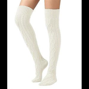 Accessories | Womens Cable Knit Thigh High Boot Socks Extra Long Winter ...